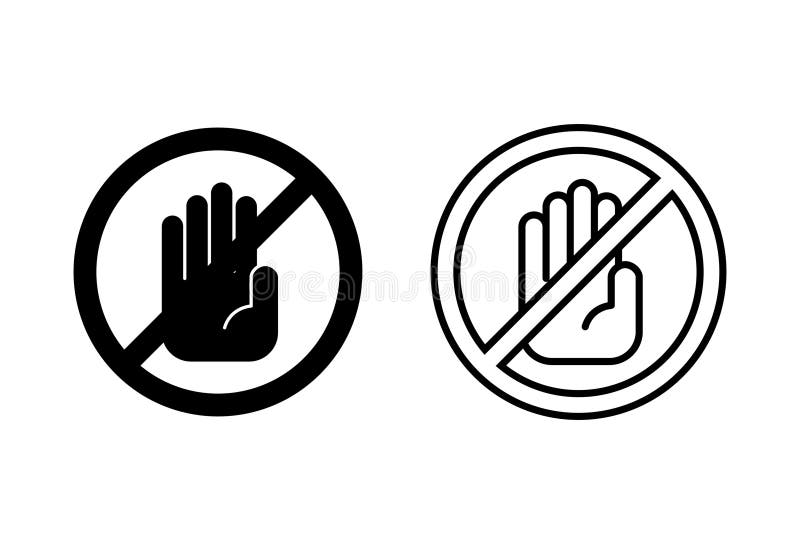 Stop Icon . Stop Road Sign. Hand Stop Icon Vector Stock Vector ...