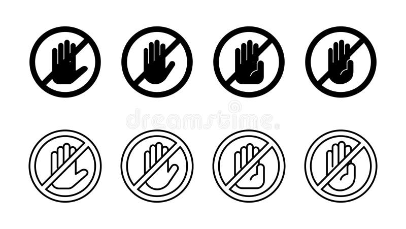 Stop Icon . Stop Road Sign. Hand Stop Icon Vector Stock Vector ...