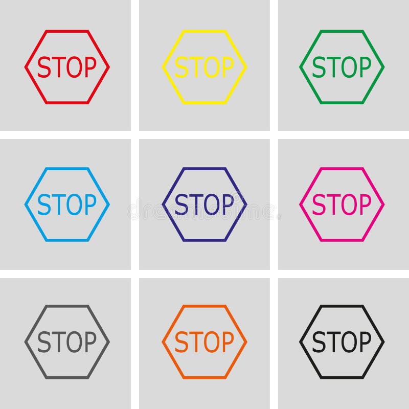Stop Icon Stock Vector Illustration Flat Design Stock Vector ...
