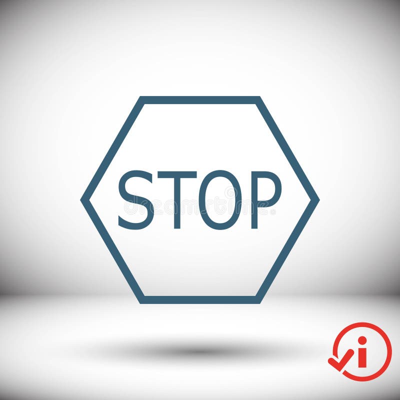 Stop Icon Stock Vector Illustration Flat Design Stock Vector ...