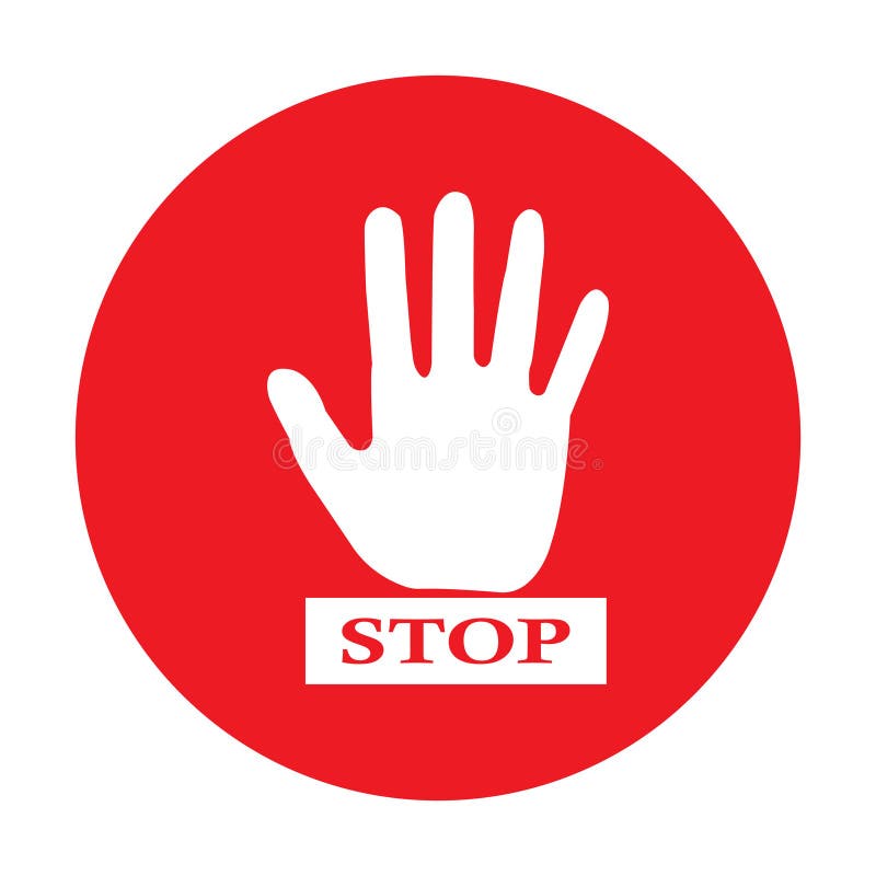 Stop icon stock vector. Illustration of safe, entrance - 287168331