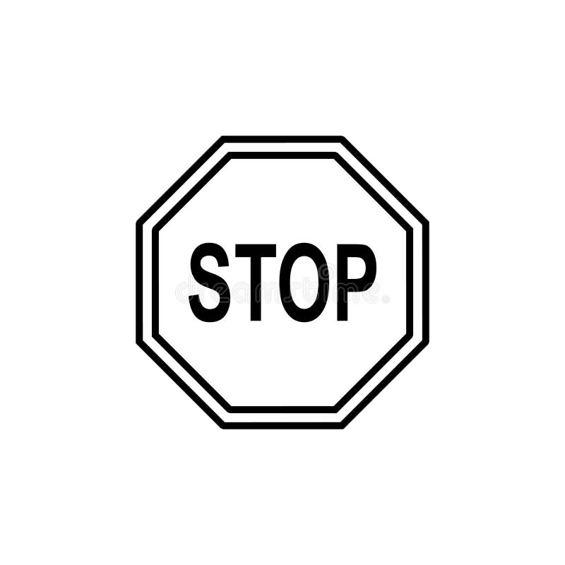 Stop icon . stop road sign stock vector. Illustration of alert - 278134198
