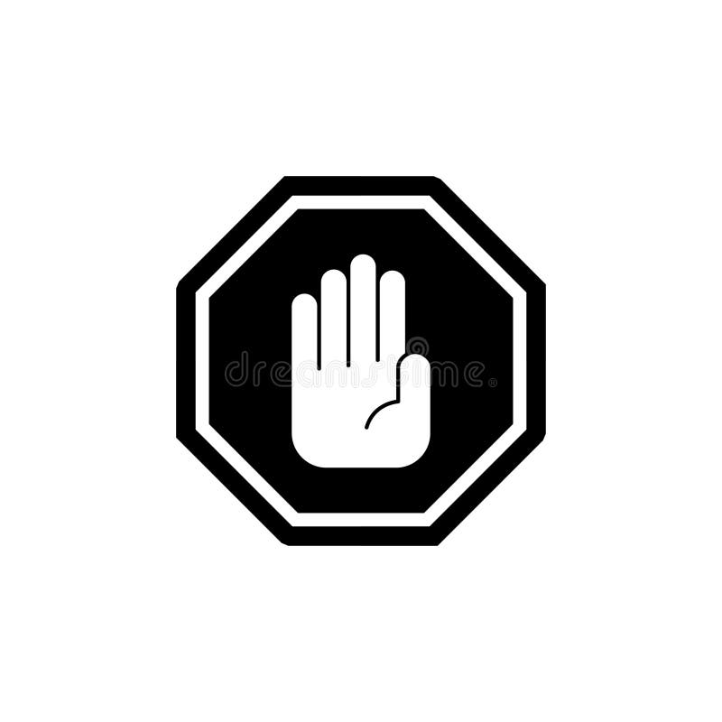 Stop Icon . Stop Road Sign. Hand Stop Icon Vector Stock Vector ...