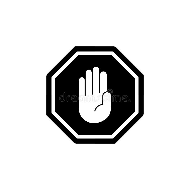 Stop Icon. Stop Road Sign. Hand Stop Icon Vector Stock Vector ...