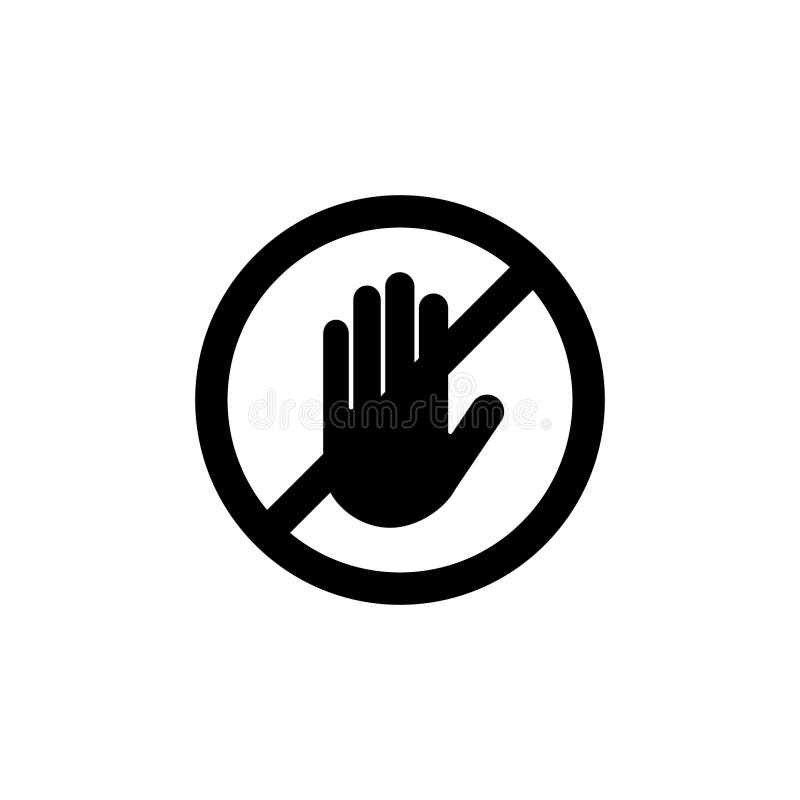 Stop Icon . Stop Road Sign. Hand Stop Icon Vector Stock Illustration ...