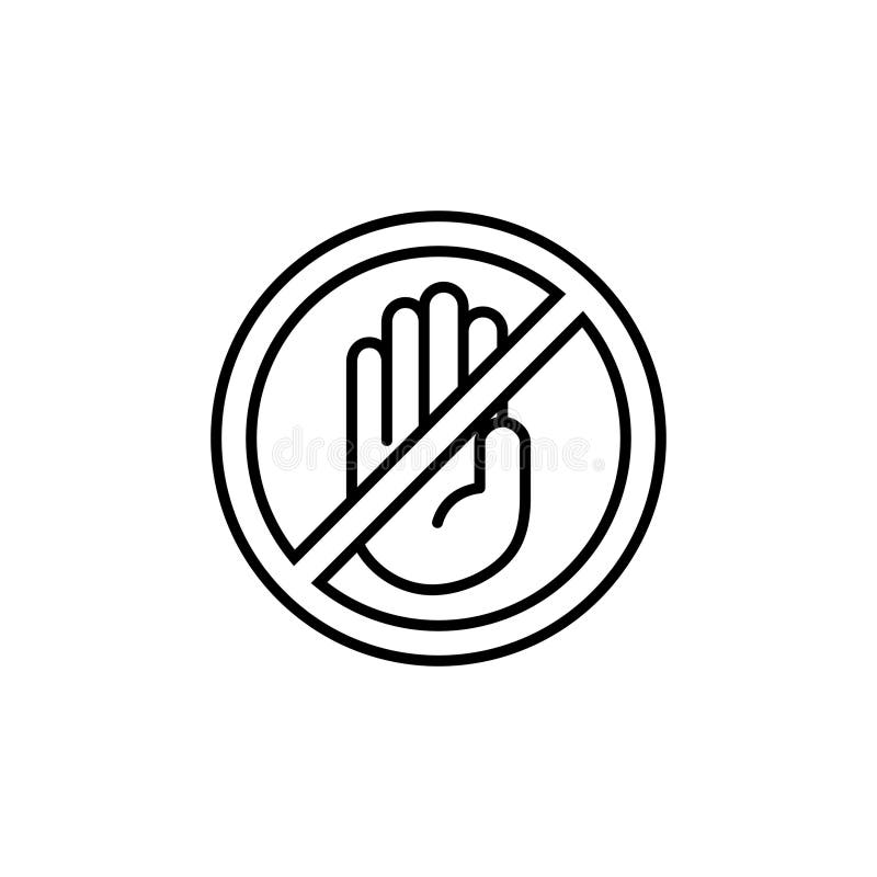 Stop Icon . Stop Road Sign. Hand Stop Icon Vector Stock Vector ...