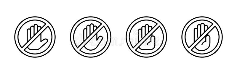 Stop Icon . Stop Road Sign. Hand Stop Icon Vector Stock Vector ...