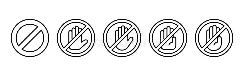 Stop Icon . Stop Road Sign. Hand Stop Icon Vector Stock Vector ...