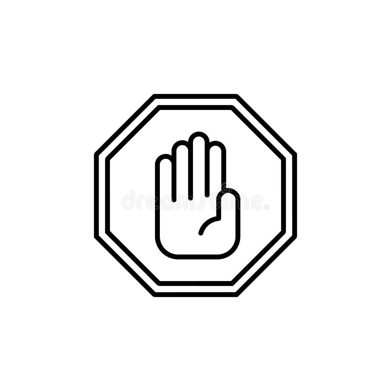 Stop Icon . Stop Road Sign. Hand Stop Icon Vector Stock Vector ...