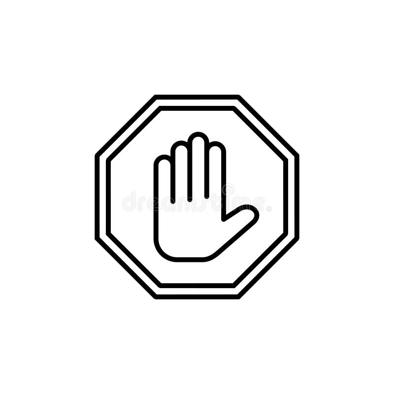 Stop Icon . Stop Road Sign. Hand Stop Icon Vector Stock Vector ...