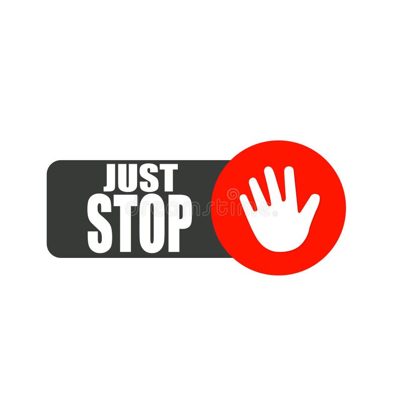 Stop Icon on a White Background. Vector Illustration Stock Illustration ...