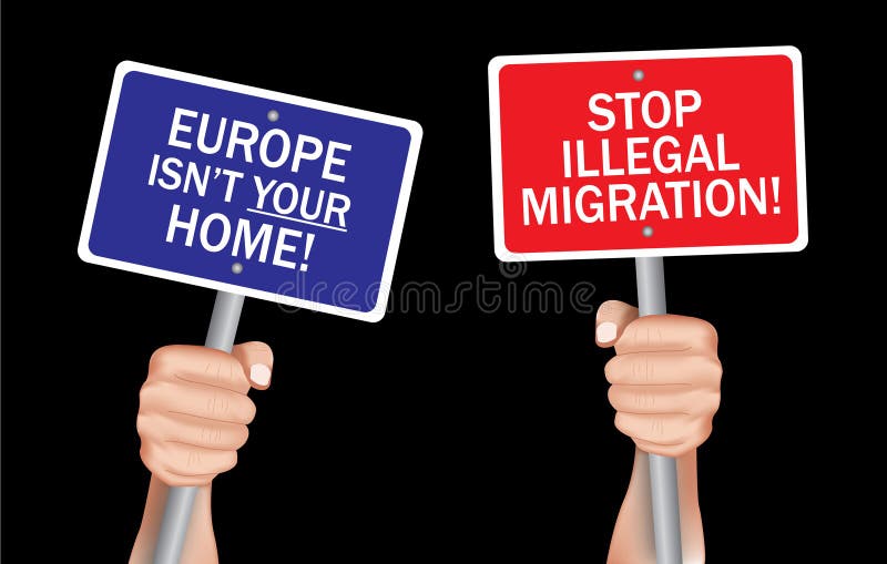 Stop illegal migration stock photo. Image of african - 75401852
