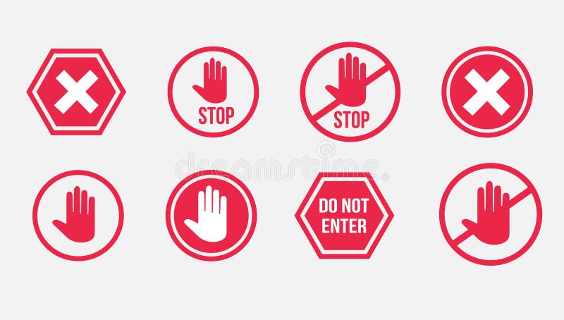 Stop Illustration Design Icon .. Vector Stop Sign Icon Stock Vector ...