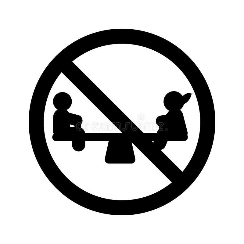 Stop Jumping Seesaw Isolated Vector Icon Which Can Easily Modify or ...