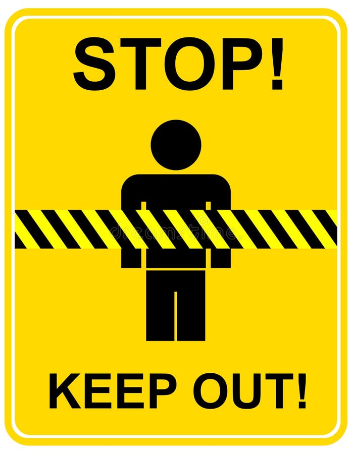 Stop, keep out - sign stock vector. Illustration of stop - 10604580