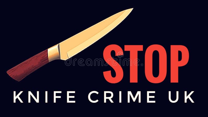 Stop Knife Crime UK 2024 stock illustration. Illustration of stop ...