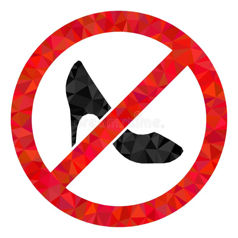 Stop Lady Shoes Lowpoly Icon Stock Vector - Illustration of woman ...