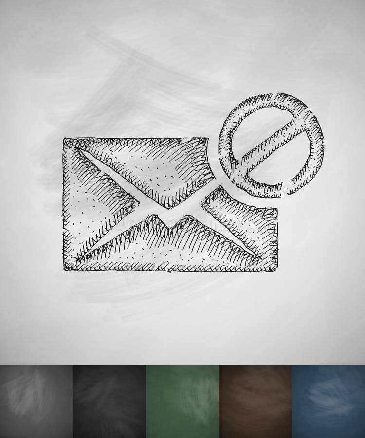 Stop Letter Icon. Hand Drawn Vector Illustration Stock Vector ...