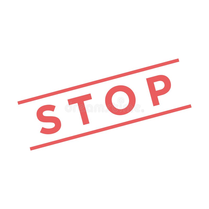 Stop Letter Rubber Stamp Vector Template Stock Illustration ...