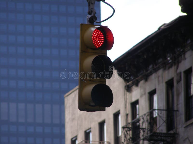 Stop Light stock image. Image of driving, accident, manhattan - 540097