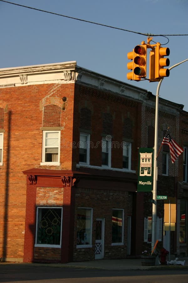 Small Town Square/City Hall Stock Image - Image of business, direct ...