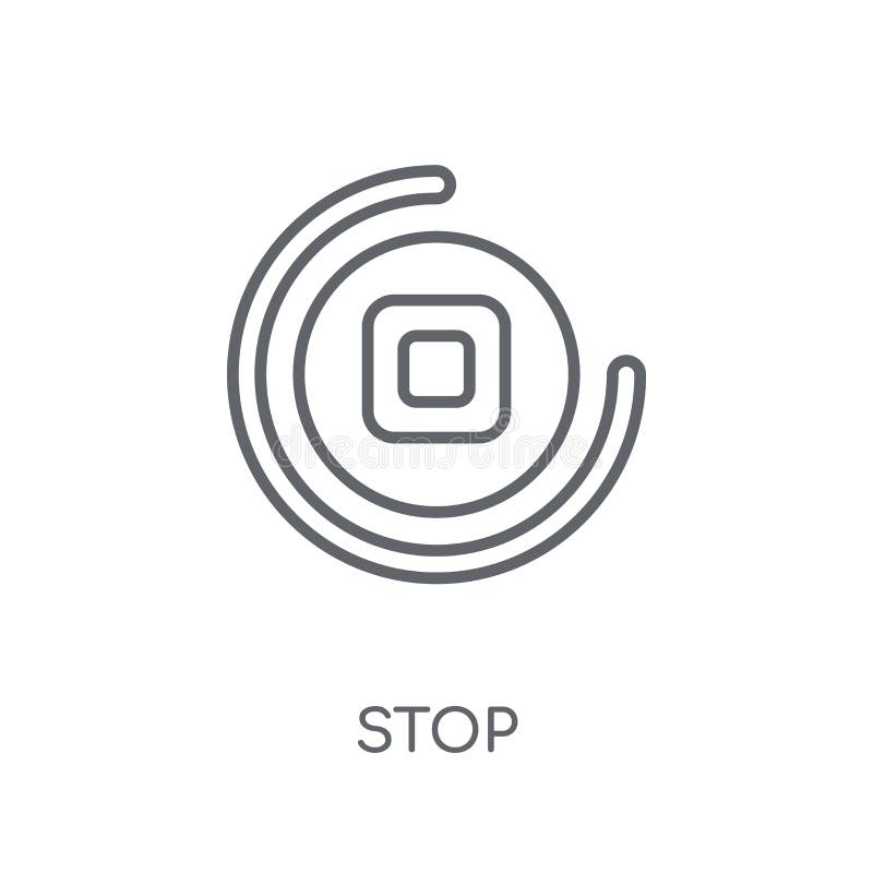 Stop Linear Icon. Modern Outline Stop Logo Concept on White Back Stock ...