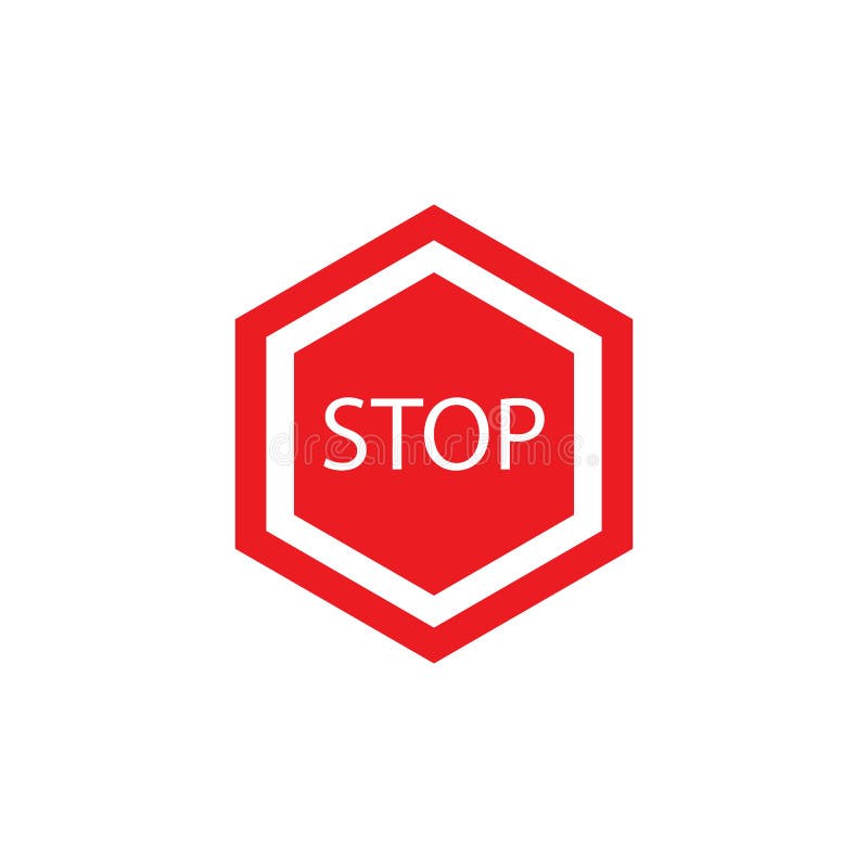 Stop logo stock vector. Illustration of traffic, material - 22394649