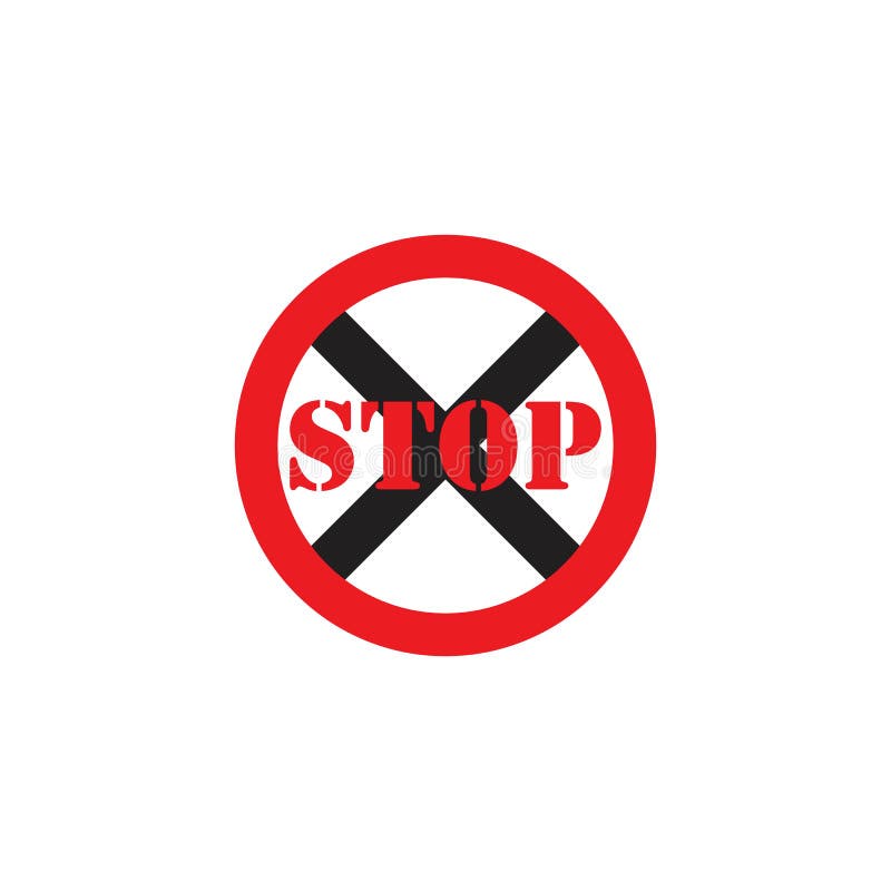 Stop logo stock vector. Illustration of traffic, material - 22394649