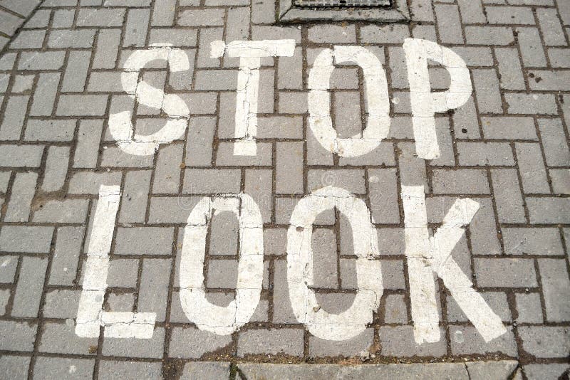 Stop Look stock image. Image of patterns, exterior, caution - 65039367