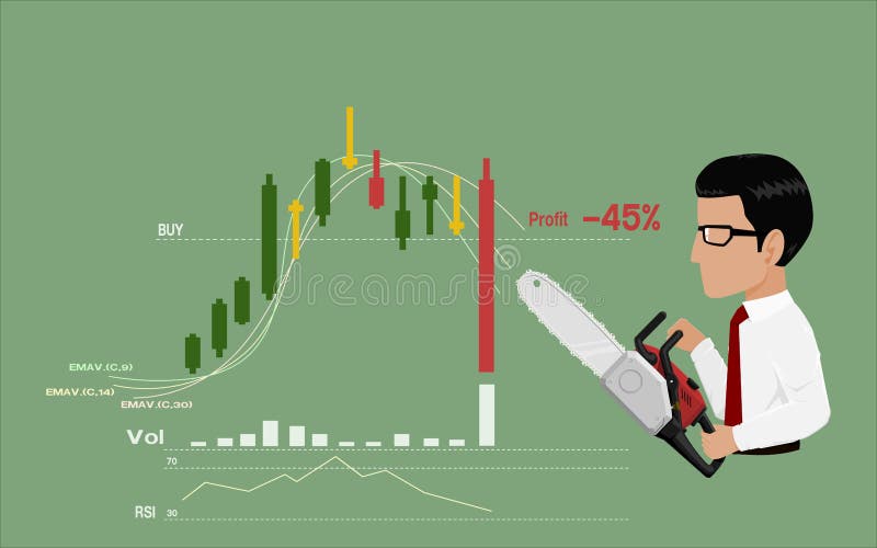 Stop loss stock vector. Illustration of investor, candle - 87250440