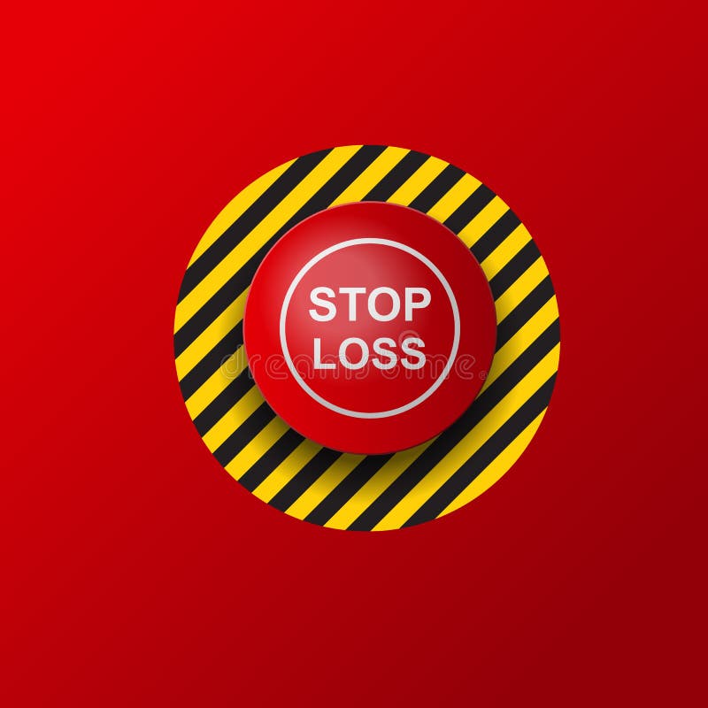 Stop loss panic button. stock vector. Illustration of security - 157375037