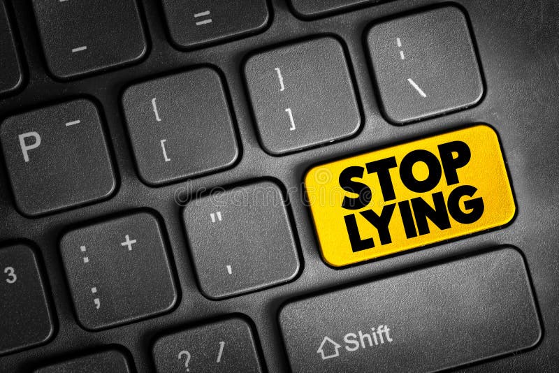 Stop Lying Text, Concept Background Stock Photo - Image of control ...