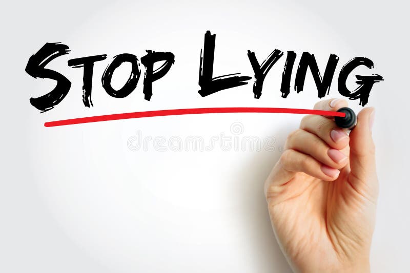 Stop Lying Text, Concept Background Stock Photo - Image of control, trust: 282349490