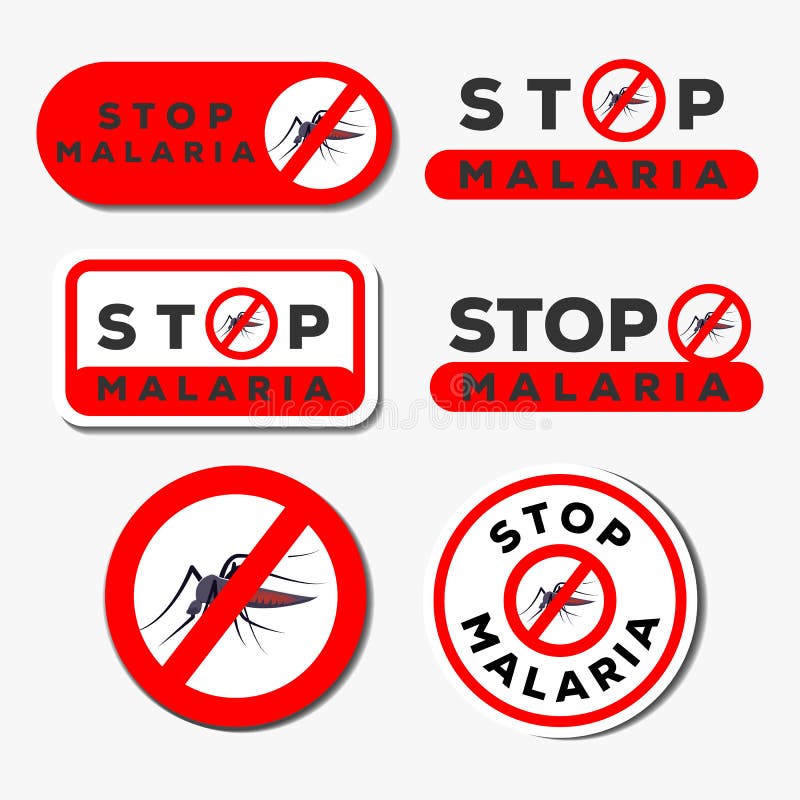 Stop Malaria. Collection Symbol or Sign Stop Malaria Stock Vector ...