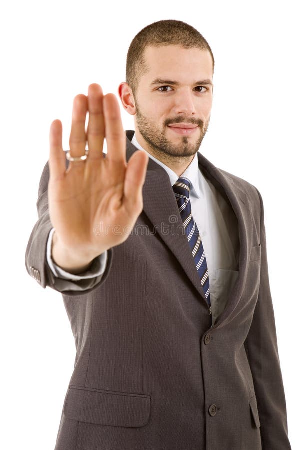 Stop man stock image. Image of expression, confident - 43081513