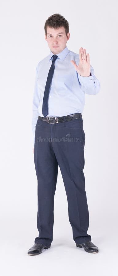 Stop stock photo. Image of studio, stop, occupation, gesturing - 30763306