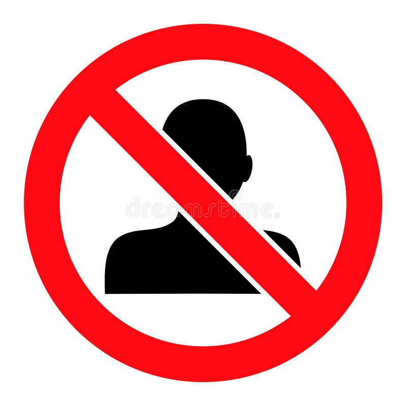 Stop Man - Raster Icon Illustration Stock Illustration - Illustration ...