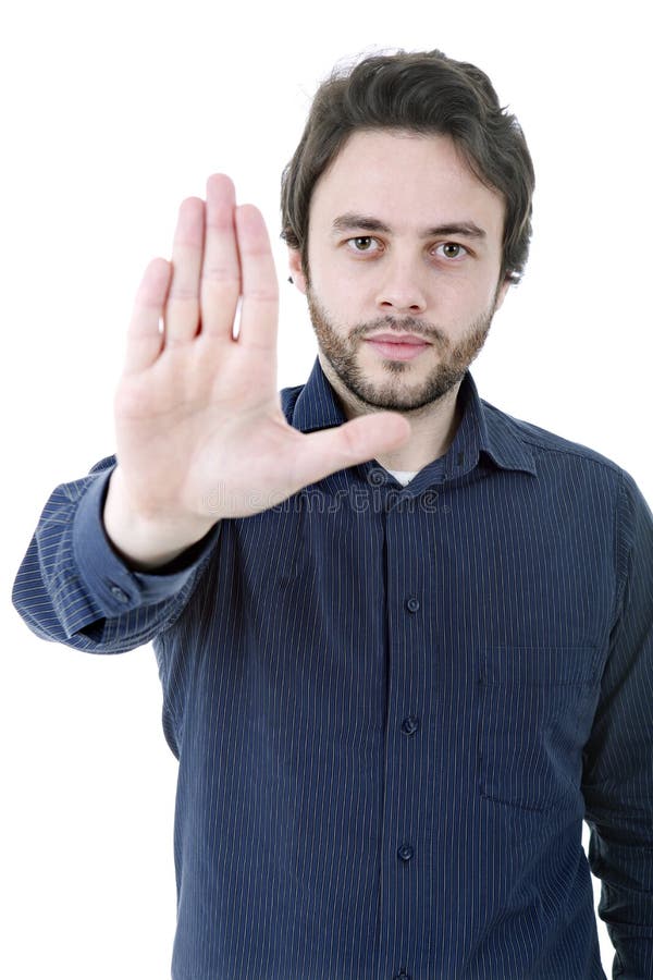 Stop man stock image. Image of isolated, adult, product - 33601483