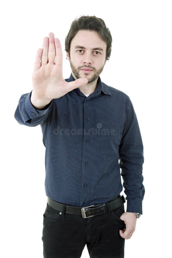 Stop man stock photo. Image of elegant, skin, people - 33620458