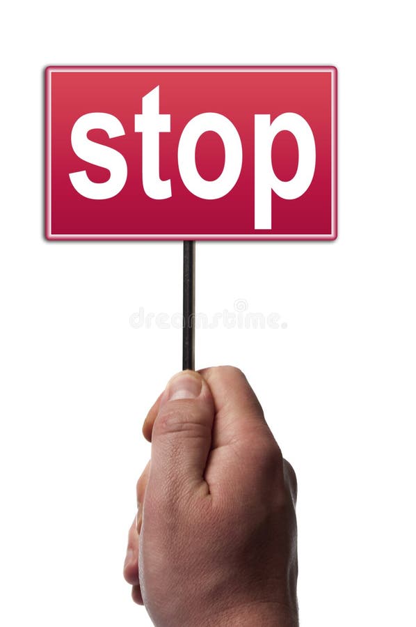 Stop message stock photo. Image of banner, contact, hold - 22546298