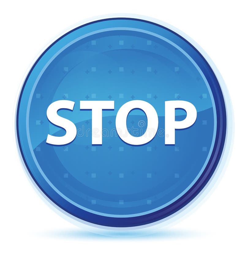 Stop Midnight Blue Prime Round Button Stock Vector - Illustration of ...
