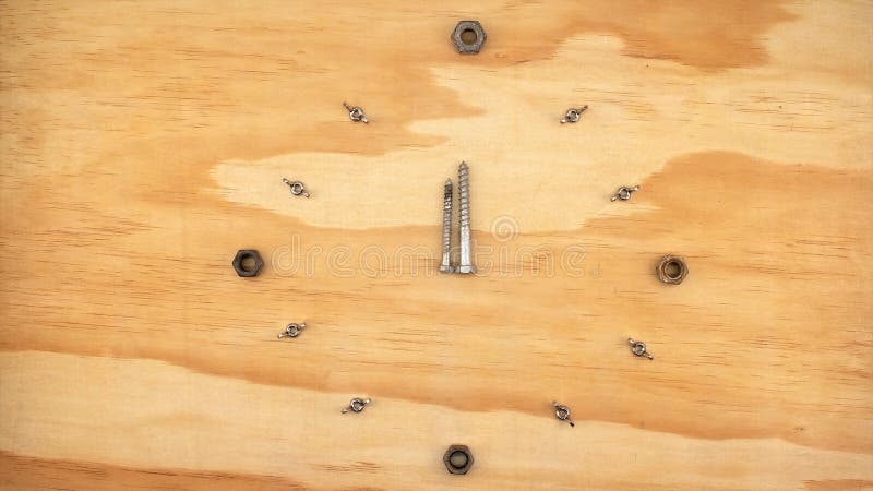 Stop Motion Animation of Bolts Clock Stock Video - Video of screws ...