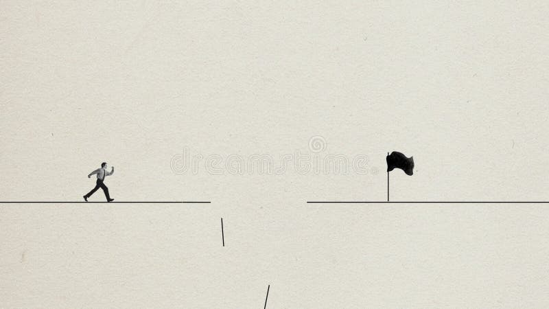 Stop Motion. Animation. Businessman Walking on Way To Success Doing ...