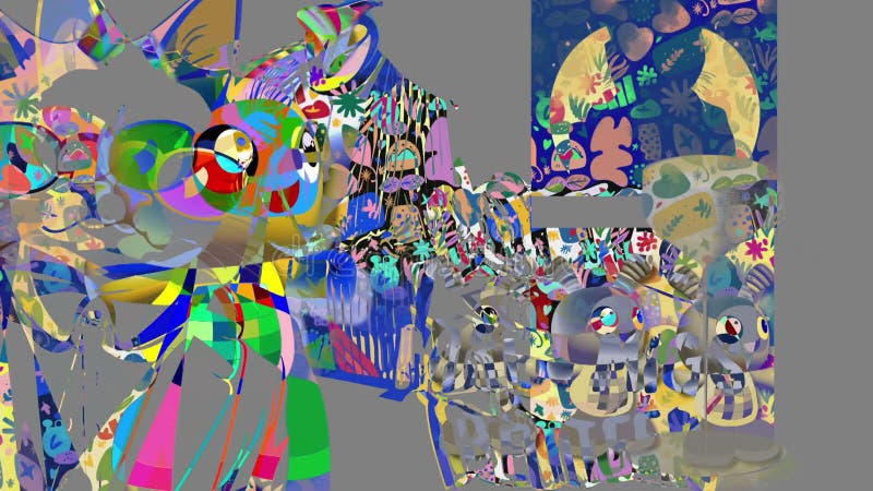 Stop Motion, Animation. Contemporary Art Collage with Animated Text ...