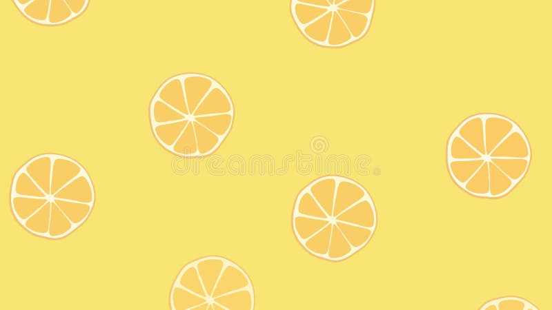 Oranges Falling on a Yellow Background. Abstract Animation Stock ...
