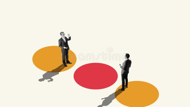 Stop Motion. Animation. Two Office Workers Have Conversation Standing ...