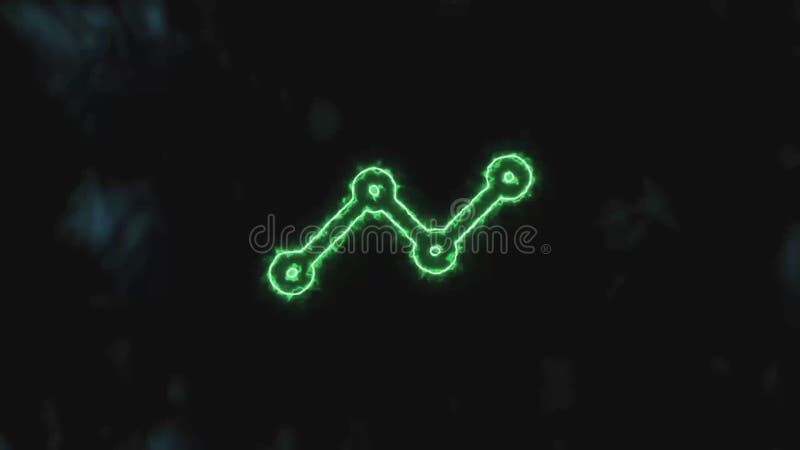 Stop Motion. the Blue Analytics Icon Gradually Increases in Size and ...