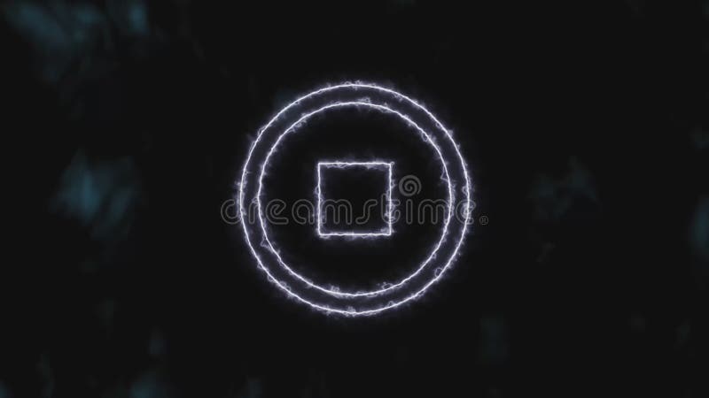 Stop Motion. the Blue Stop Button Icon Gradually Increases and Changes ...