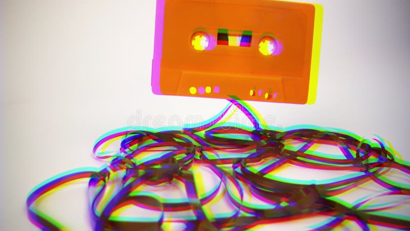 Stop Motion of Cassette Moving and Dancing Stock Footage - Video of ...