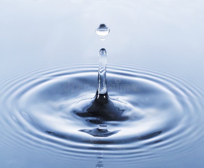 Stop Motion of Droplet on Water Surface Creating Wave Pattern Stock ...